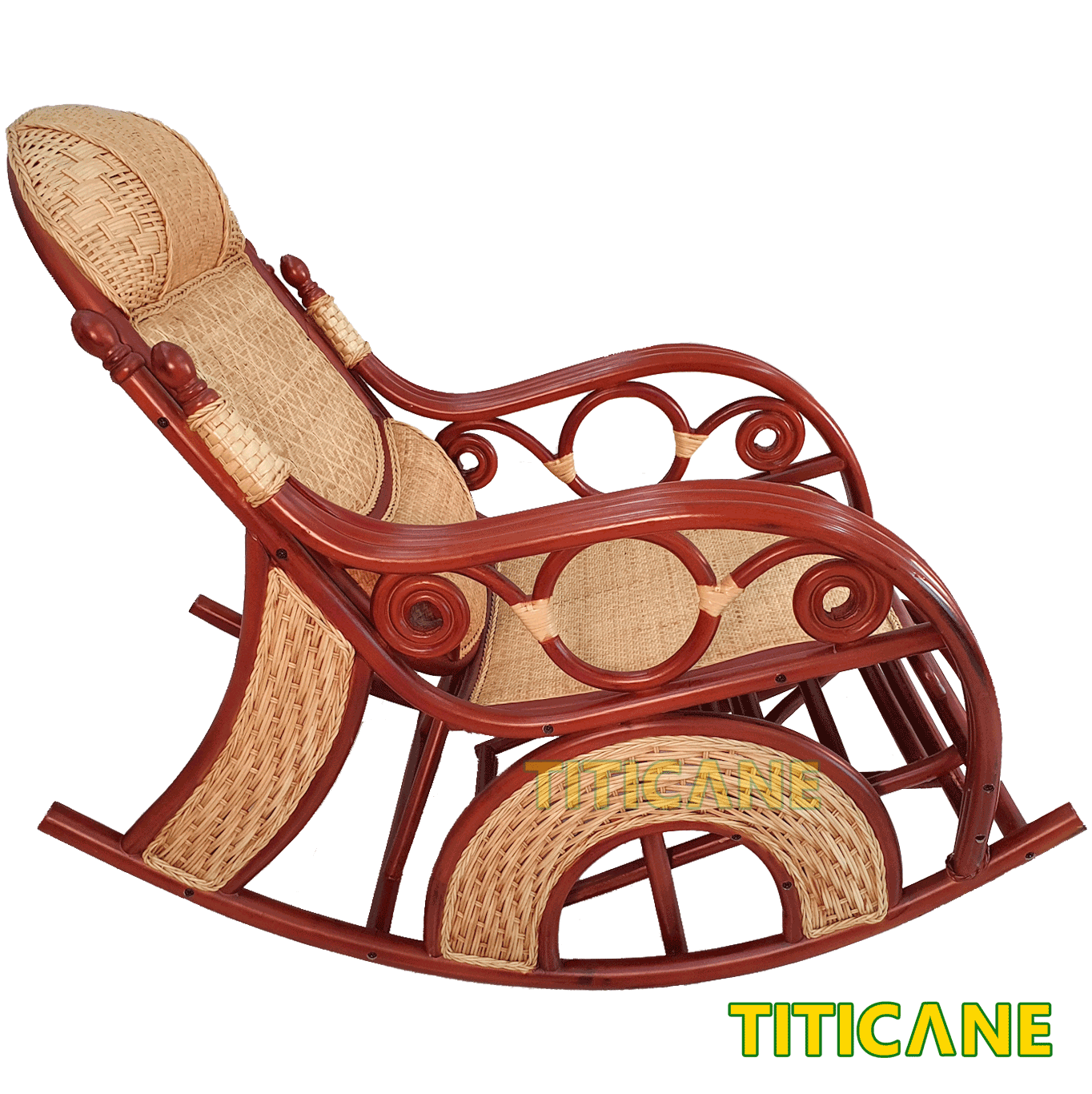 TITICANE Double Pillow Rocking Chair [ Chia 2 Series ] [ Kerusi Rotan ...