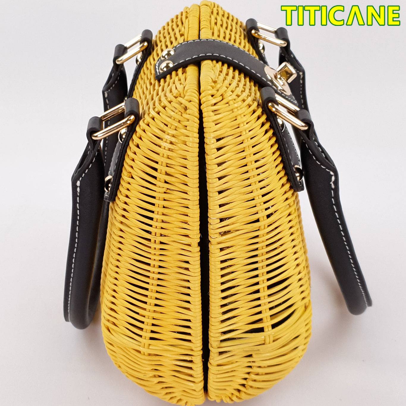 TITICANE Yellow Daisy Handicraft Bag [ Rattan / Rotan ]