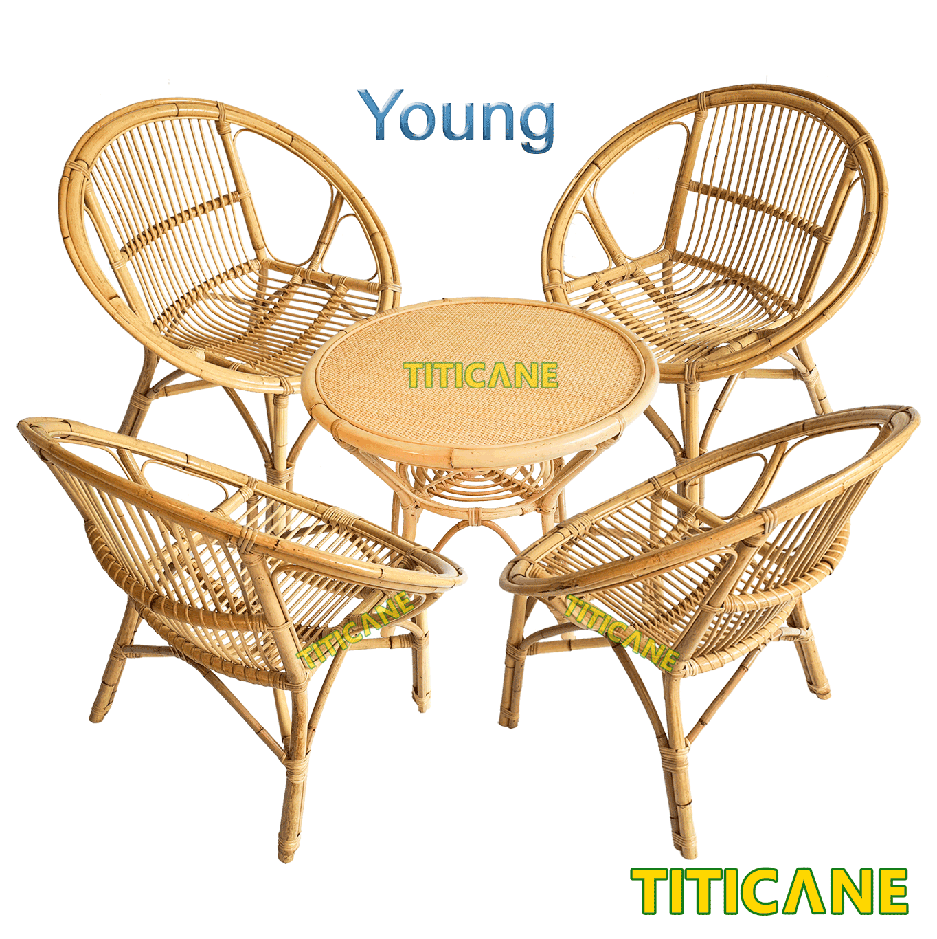 TITICANE Young Round Chair [ Kerusi Rotan ] [ Rattan Mantang ]