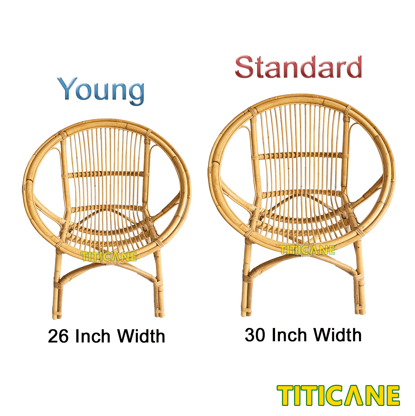 TITICANE Young Round Chair [ Kerusi Rotan ] [ Rattan Mantang ]