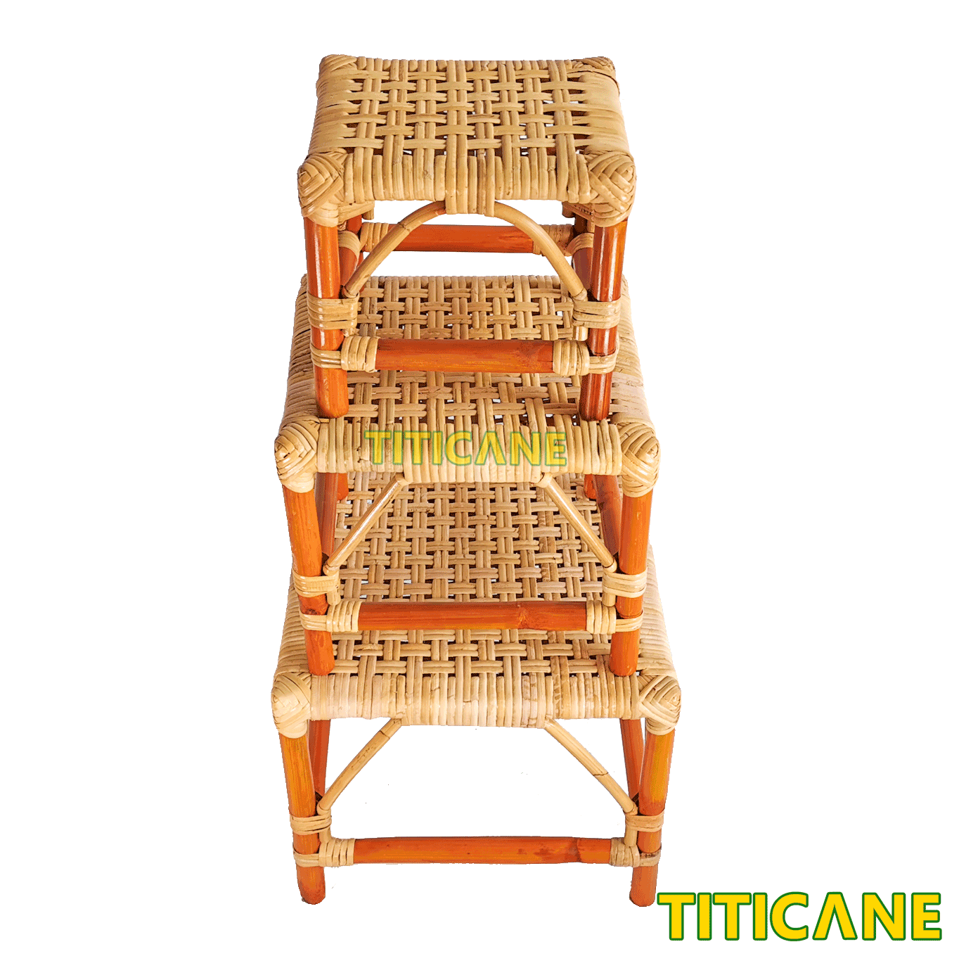 TITICANE Foot Stool [ Bangku Rotan ] [ Rattan Dahan ] [ Small ]