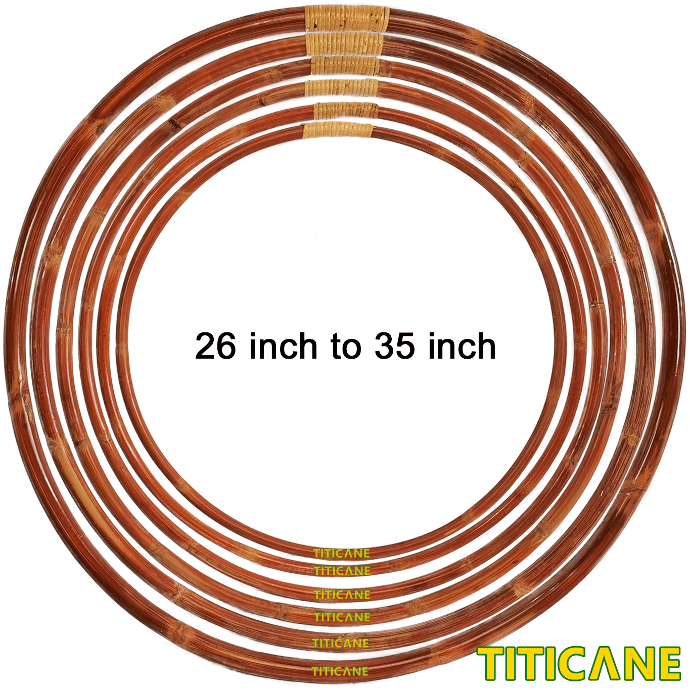TITICANE Standard Hula Hoop [ Dahan 30 inch ] [ Rattan / Rotan ]