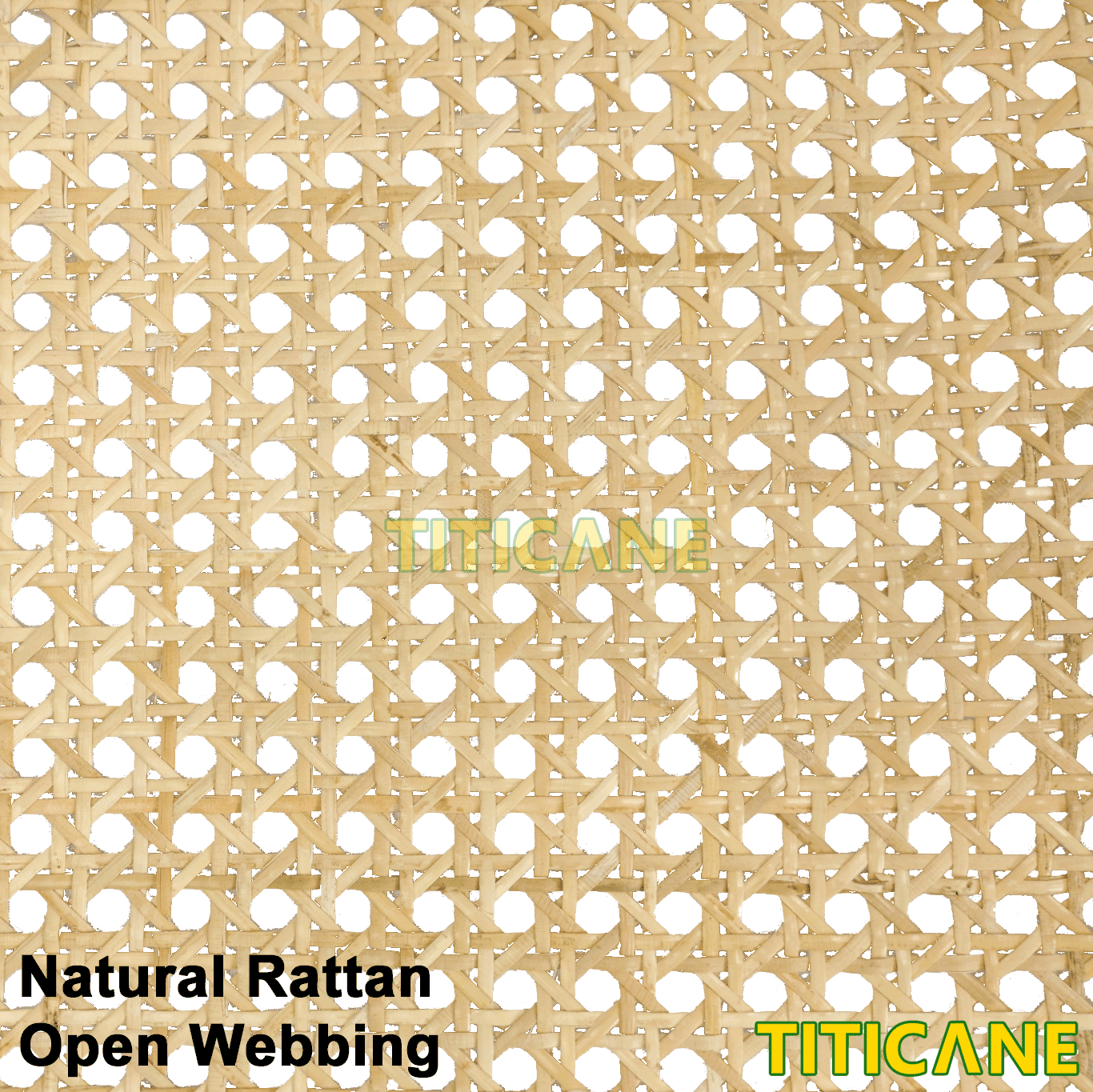TITICANE Natural Rattan Open Webbing [ 24 Inch ] [ 1 Roll ]