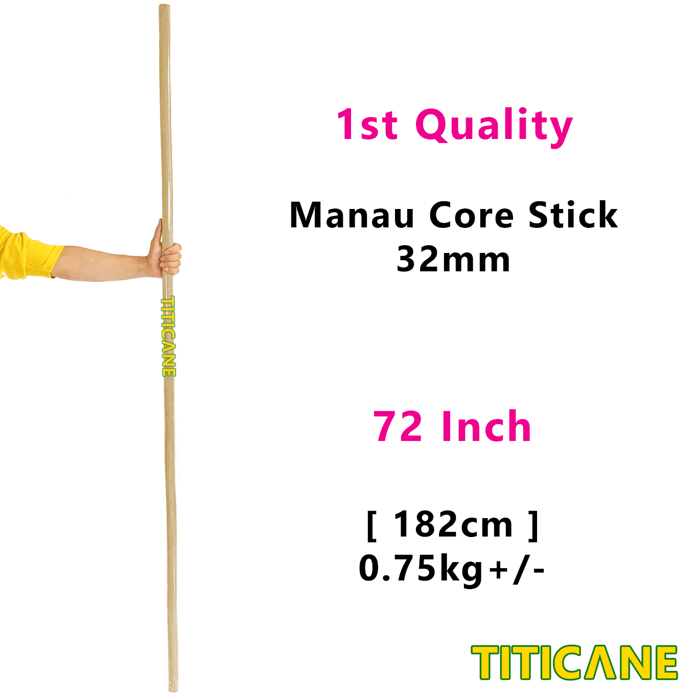 TITICANE Manau Core Stick [ 72 INCH ] [ 32mm ] [ Rattan / Rotan ]